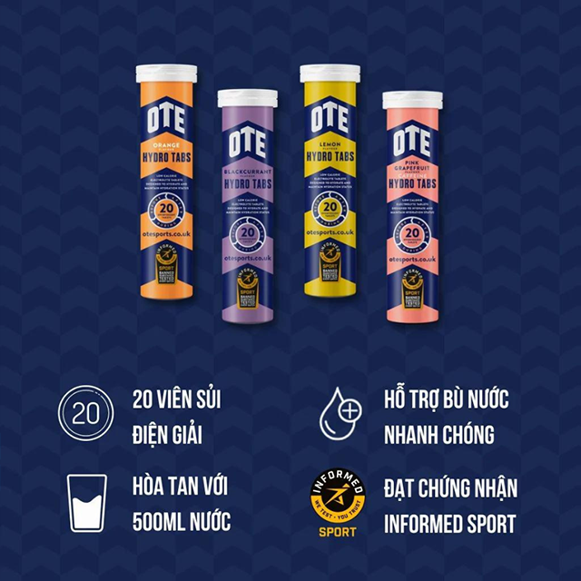 Hộp Sủi Điện Giải OTE Hydro Tabs | AntienSport.vn